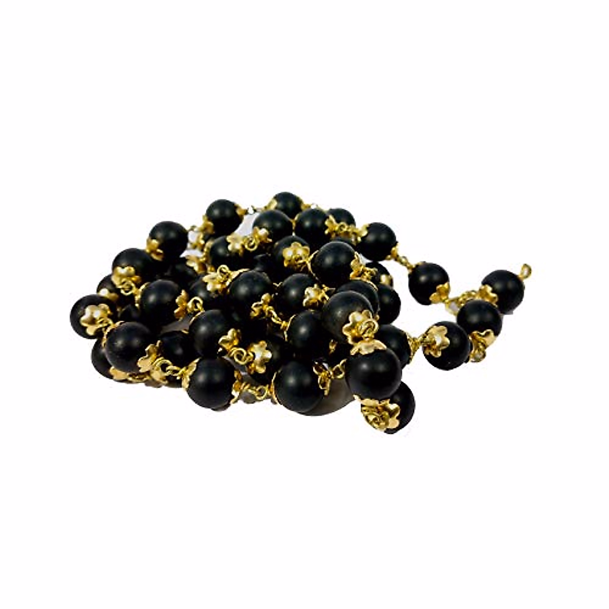SHALIGRAM MALA GOPAL SALIGRAM MALA 100% REAL 55 BEADS BLACK COLOR ENERGIZED