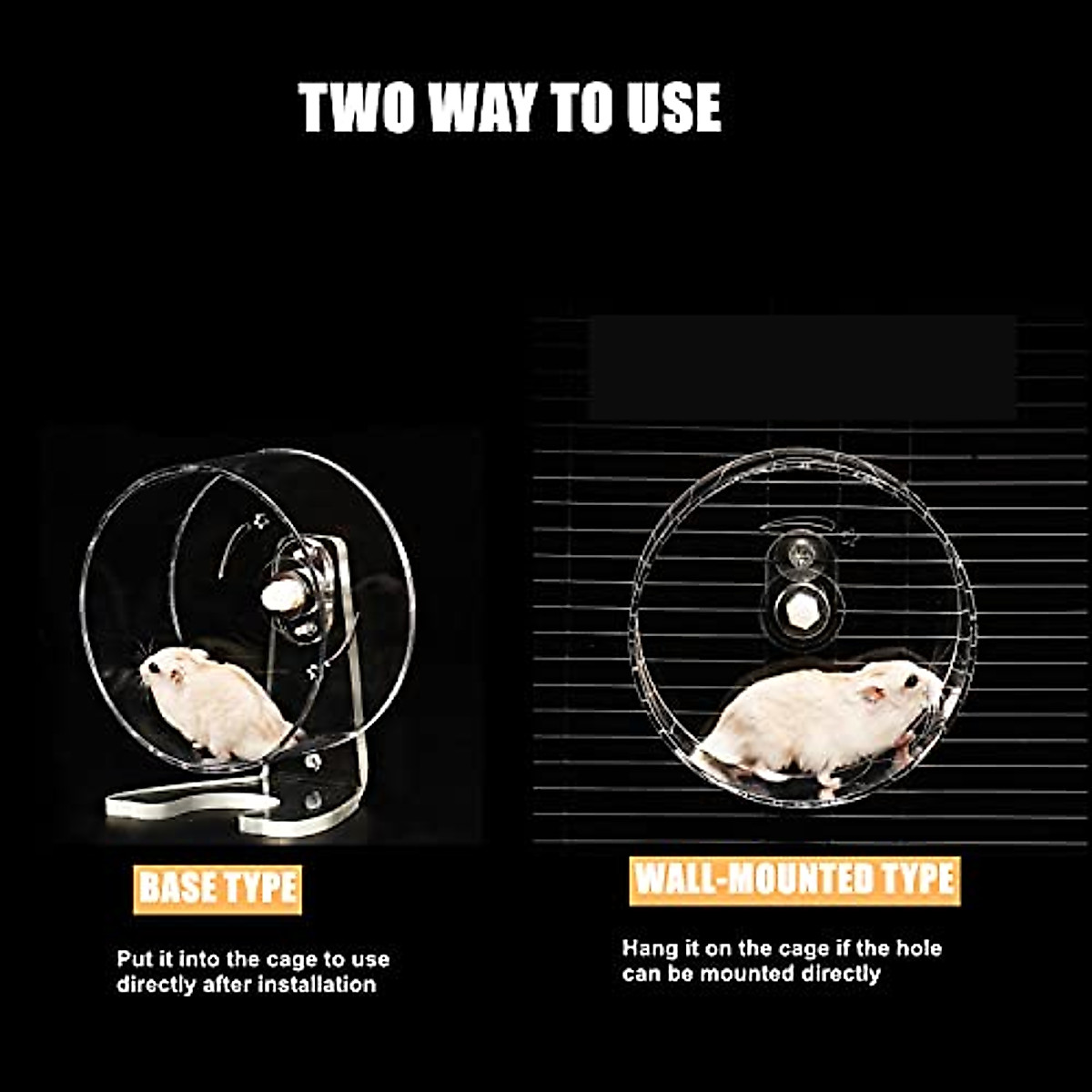 Freefish Hamster Wheel,Silent Hamster Wheel Hedgehog Wheel for Hamsters, Gerbils, Hedgehogs and Small Animals