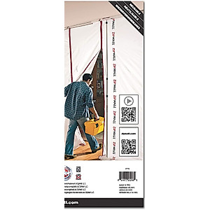 ZipWall ZF10 ZipFast Reusable Barrier Panel for Dust Barriers, 10-Feet , White