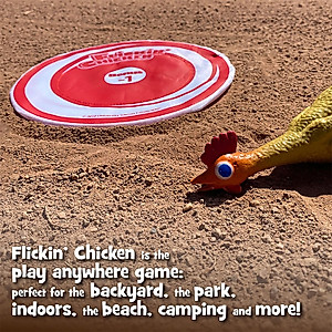 University Games | Flickin Chicken Indoor Outdoor Target Toss Game, The Go Anywhere Game for 2 or More Players Ages 6 and Up