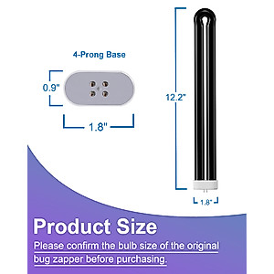 BB-40blk 40W Replacement Light Bulb Compatible with Black Flag Deluxe Bug Zapper Model BZ-40DX and Stinger UVB45 Outdoor Mosquito Lamp, B4045 40-Watt 5500 Volt Black Light Replacement Bulb - 1 Pack