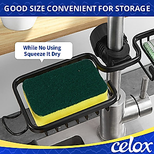 CELOX 12 Pack Dish Sponge for Kitchen, Dual Sided Scrub Sponge Heavy Duty, Non Scratch Sponges Perfect for Kitchen Dishwashing and Household Cleaning, Highly Absorbent and Easy to Dry for Reuse