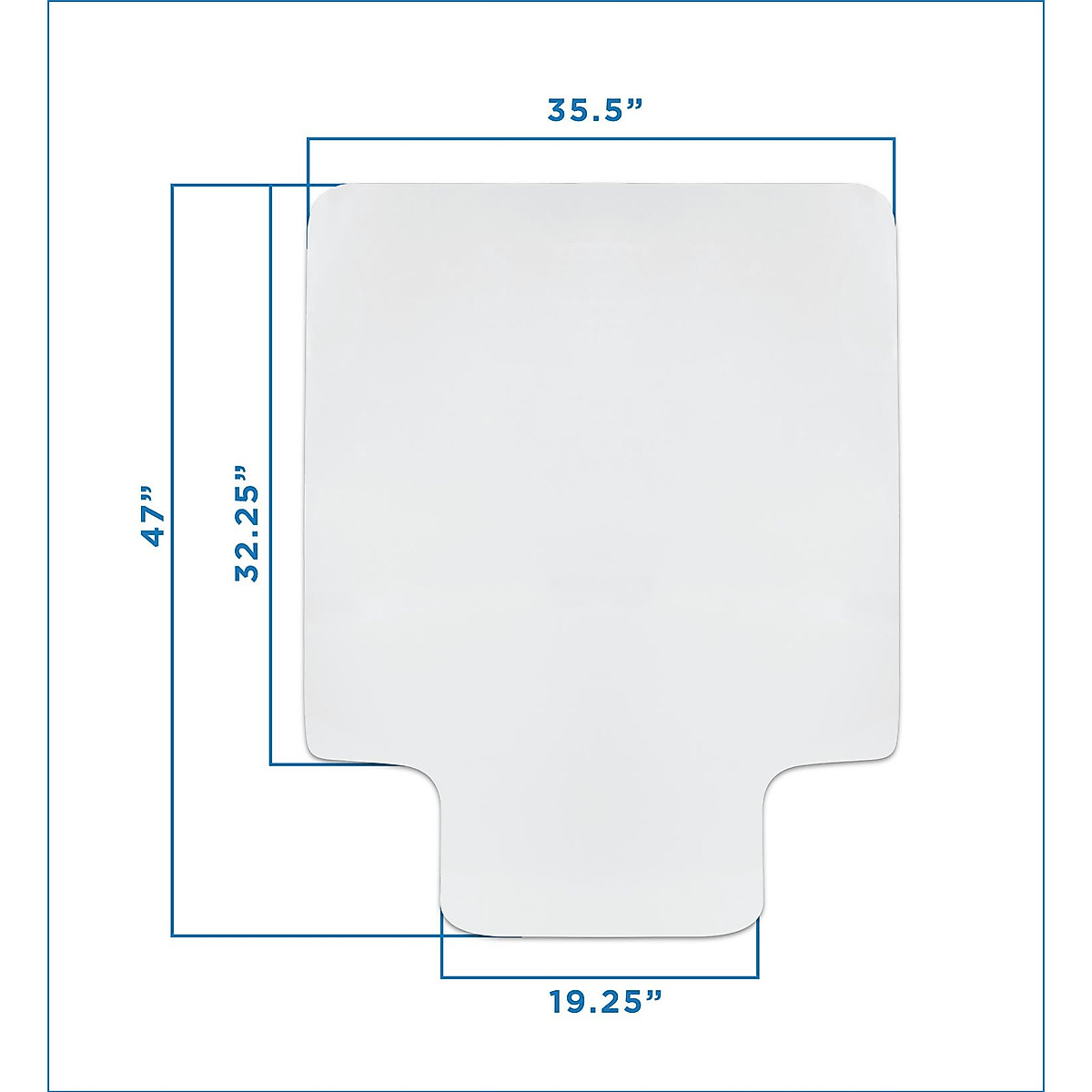 Mount-It! Office Chair Mat for Hardwood Floor, Clear Computer Chair Floor Protector, Use in Home or Office on Wood, Tile, Linoleum, Vinyl, or Carpet, 47" x 35.5" (MI-7818A)