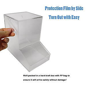 Gnjoyxuan Laundry Pods Container, Acrylic Candy Dispenser with 2 Lid, Dishwasher Pod Holder, Laundry Organization for Laundry Room, Home, kitchen, Office Used- Stand or Wall Mount