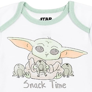 Star Wars Mandalorian Baby Yoda Newborn Baby Boys Layette Set Bodysuit Pant Bib Hat 0-3 Months