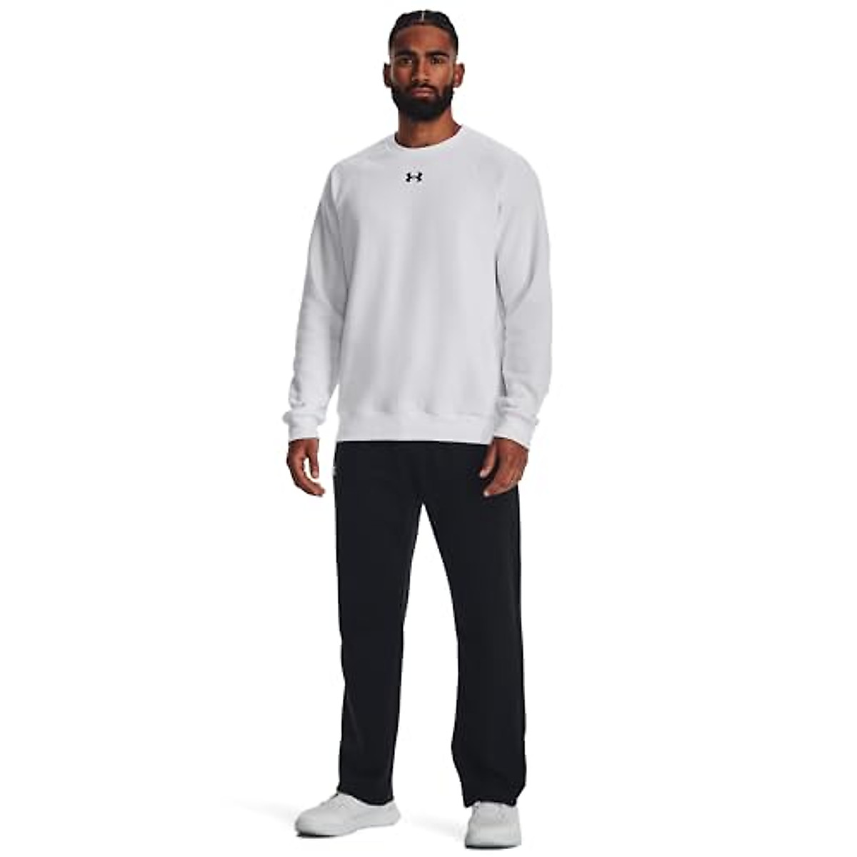 Under Armour Men's Rival Fleece Pants, (001) Black / / White, Medium