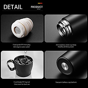 AIPNIS Custom Thermos cup,Engravable with Your Name,with Leakproof Lid & Cup,Coffee cup,Personalized Gift Stainless Steel Water Bottle,Sports Bottle Vacuum-Insulated