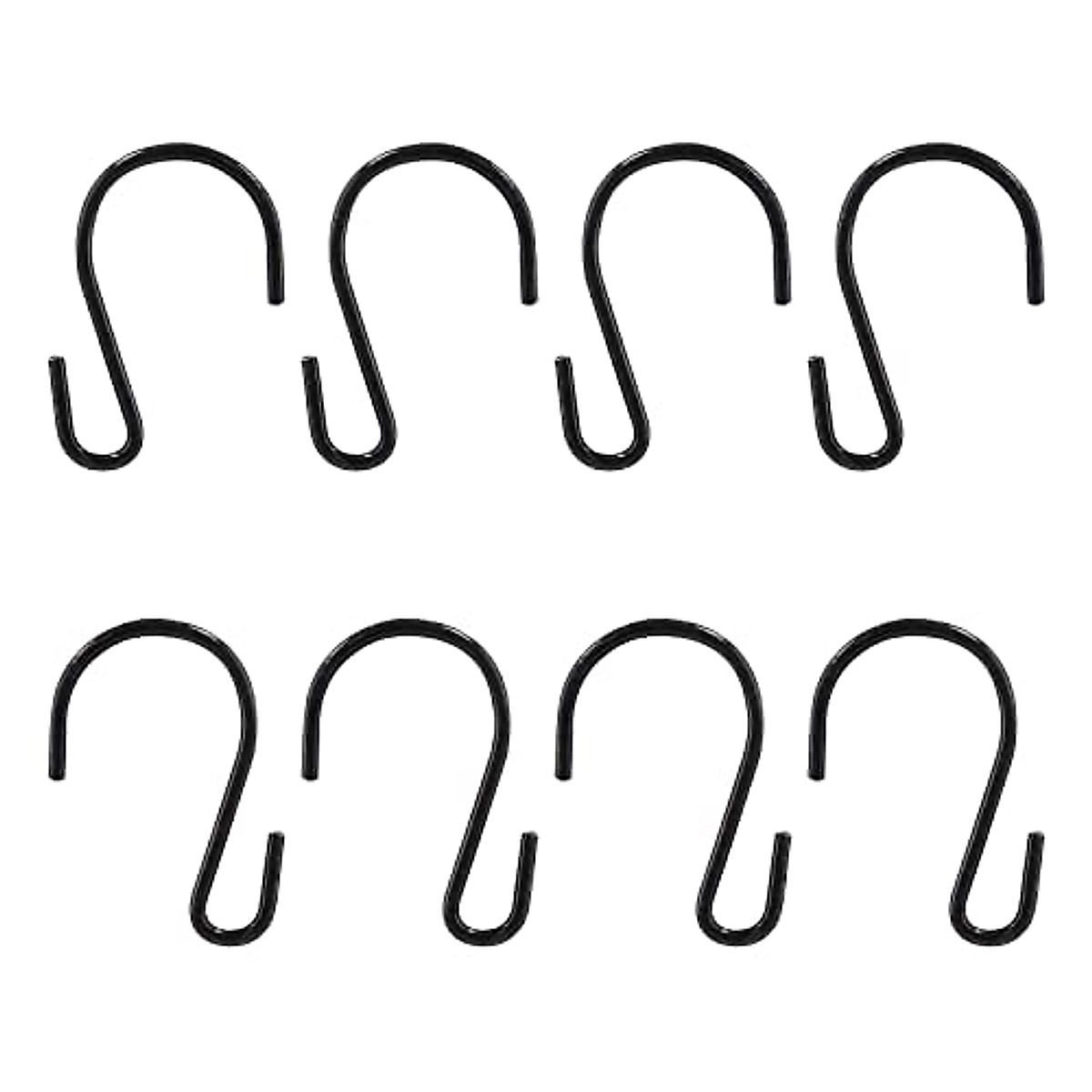 Piutouyar 40Pcs 1.26 Inch S Hooks Small S Shaped Hooks Mini S Hooks Connectors Christmas Ornament Hooks for Hanging Jewelry, DIY, Crafts, Key (Black)