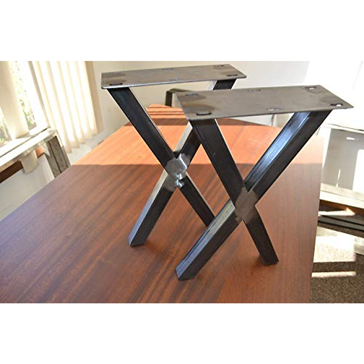 Metal Table Legs, X-Frame Style - Any Size and Color