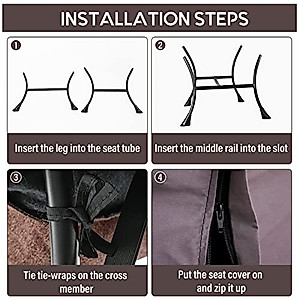 MBOOYOME Lazy Lazy Chair with Ottoman, Modern Soft Reading Chair Accent Contemporary Lounge Leisure Sofa Chair with Armrests and a Side Pocket for Living Room, Bedroom, Dorm & Office, Dark Grey