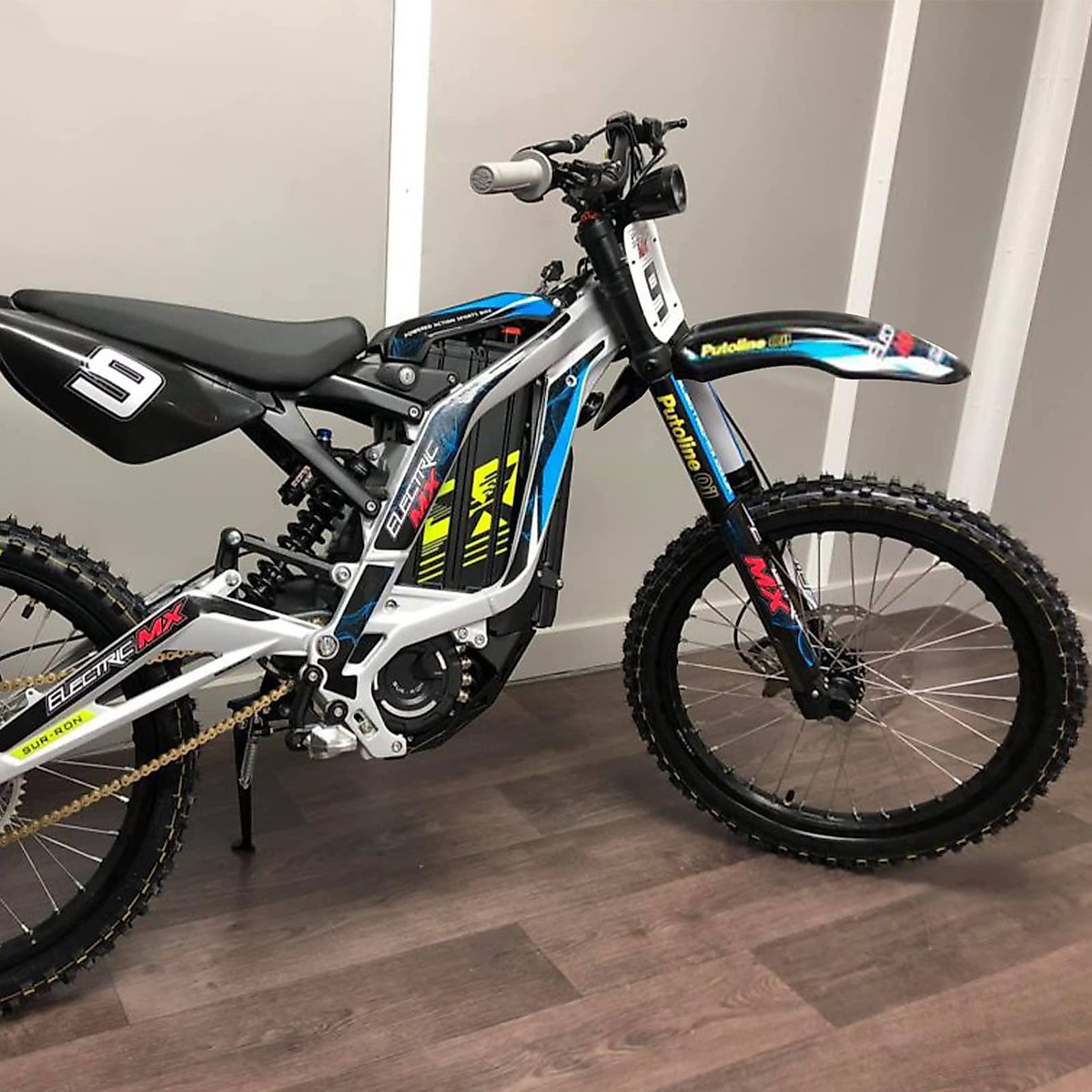 LINGQI RACING Modified Upgrade Front Fender for SURRON Light Bee With Strong Iron Bracket, Front Mudguard Fit to SUR RON E-bike (YELLOW)