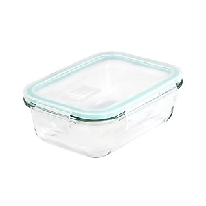 Martha Stewart Rectangular Glass Containers With Snap Lids, Set of 3