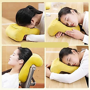 VECOAX U-Shaped Hollow Neck Pillow Portable Pillow Travel Office Driving Neck Support Seat Cushion Pillow (Color : Light Pink)
