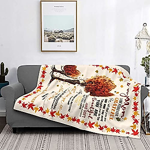 SHELABS to My Mom Blanket Mother Gifts from Daughter Throw Blanket for Bed Couch Sofa Birthday for Your Mother Warm Fleece Blanket Talking Love to Mom, 50x60inch