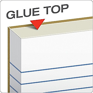 TOPS The Legal Pad Writing Pads, Glue Top, 8-1/2" x 11", Narrow Rule, 50 Sheets, 12 Pack (7529)