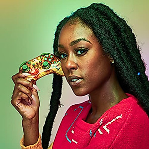 PDP Gaming Rock Candy Wired Power Nintendo Switch Pro Controller, Officially Licensed Lite/OLED Compatible Gamepad, Super Mario Brothers - Lemon Bomb Bowser (Orange/Green)