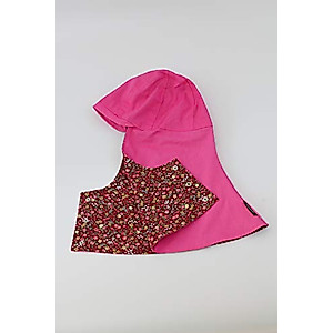 [NOGADA] Korean Style Welding Hood, High Quality Welder Cap Made in Korea, 100% Top Quality Korean Cotton Used, Head & Neck Coverage for Welding/Gauging/Grinding (Small, Dark Pink)