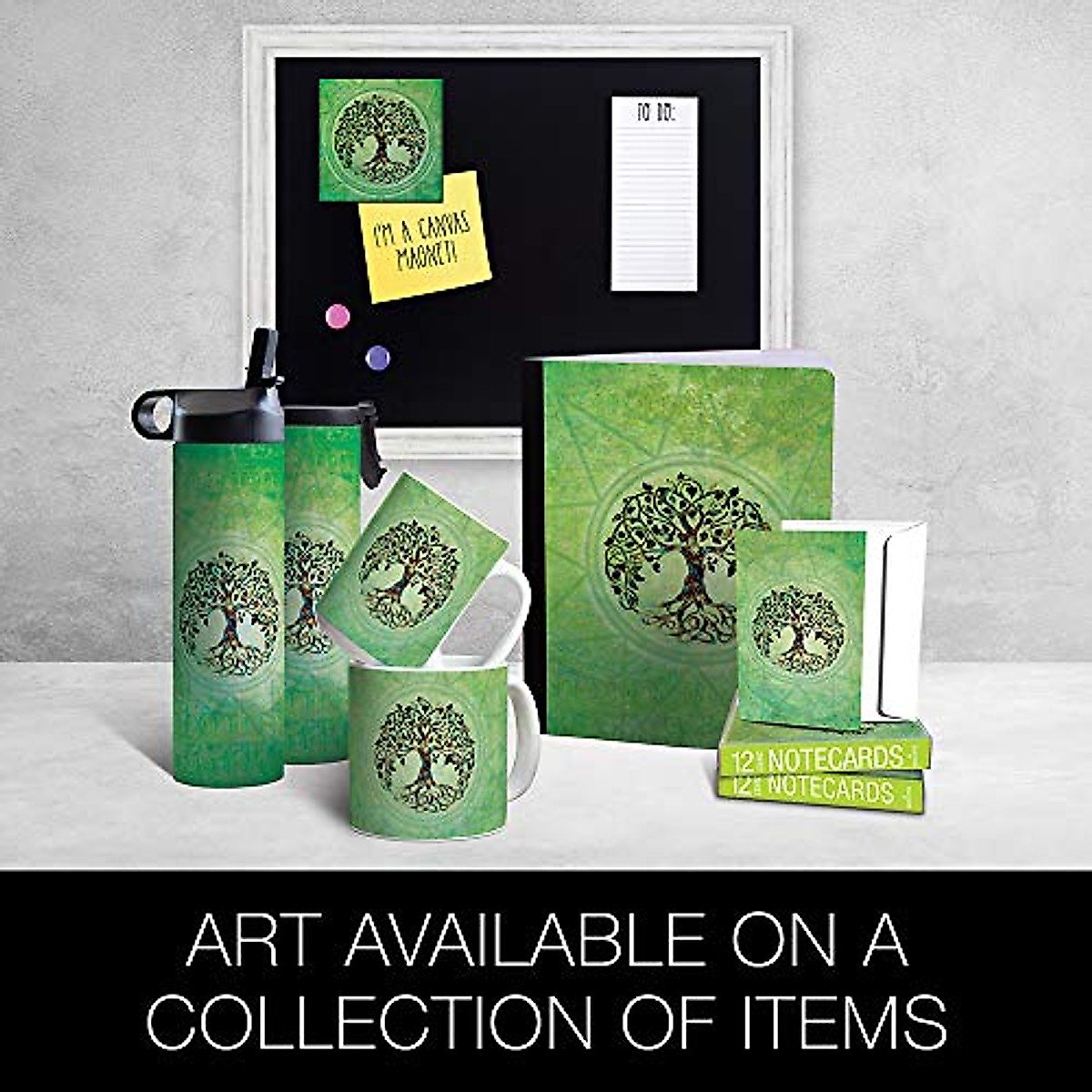 Tree-Free Greetings Vacuum Insulated Travel Coffee Tumbler, 1 Count (Pack of 1), Tree of Life