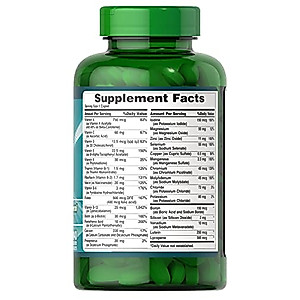 Puritans Pride Abc Plus Senior Multivitamin Multi-mineral Formula Caplets, 240 Count