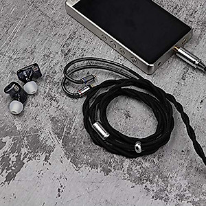 Linsoul LSC08 6N OCC Single Crystal Copper HiFi Earphone Cable for AK100, AK120, AK240, DP-X1, DP-X1A, FIIO X5III, XDP-300R, KANN, BQEYZ Spring1 (MMCX-3.5, Black)
