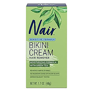 Nair Bikini Cream with Green Tea Sensitive Formula, 1.7 Ounce