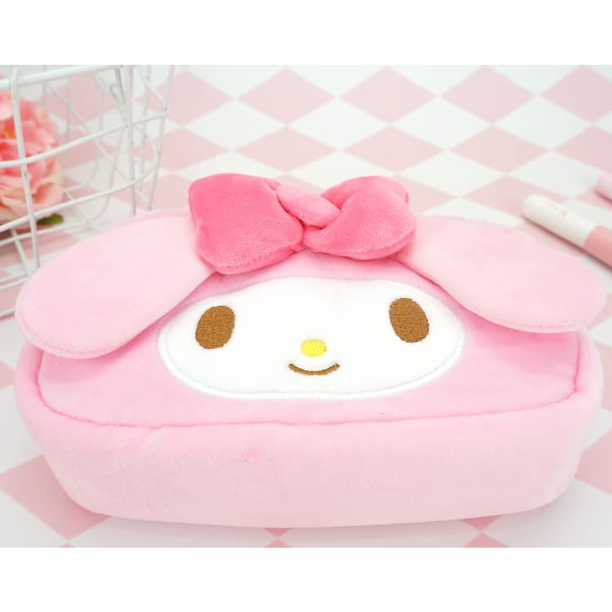 ROFOLO Cute Cosmetic Bag, Cartoon Makeup Bag for Girls, Kawaii Anime Cartoon Capacity bag case for women