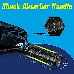 Pickleball Paddles, Pickleball Set, USAPA Approved Best Pickleball Rackets Fiberglass Face, Thicker Polypropylene Honeycomb Core, Lightweight Pickleball Paddles Set of 2 & 4 Indoor Outdoor balls & Bag