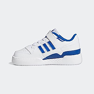 adidas Originals Forum Low Sneaker, White/Team Royal Blue/White, 5.5 US Unisex Big Kid