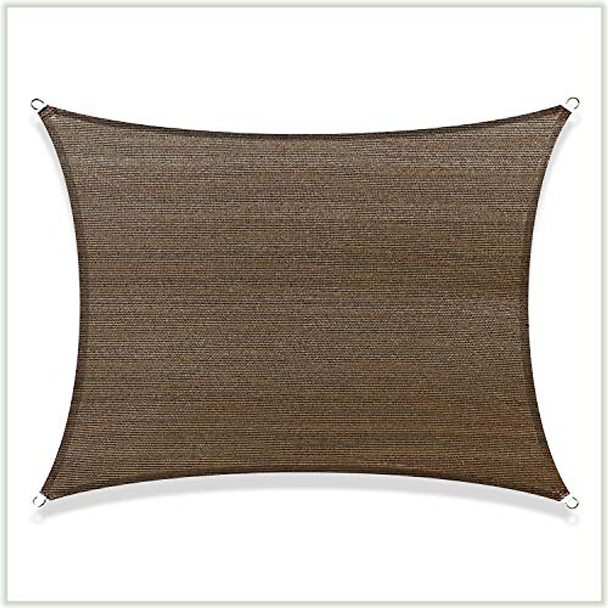 ColourTree 10' x 13' Brown Sun Shade Sail Rectangle Canopy Awning Fabric Cloth Screen - UV Block UV Resistant Heavy Duty Commercial Grade - Outdoor Patio Carport - (We Make Custom Size)