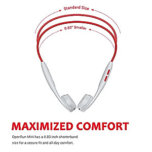 Xecessory Air Conduction Wireless Bluetooth Headphones, Open Ear Sport Headphones with Mic, Sweat Resistant Workout Headphones for Running Walking Hiking Climbing Driving Cycling (Red)