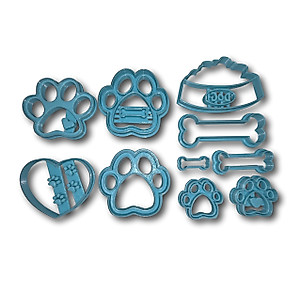 Dog Bone and Paw Limited Edition Cookie Cutter Set of 10