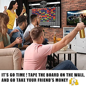 Fantasy Football Draft Board 2023 Kit - 6 Feet x 4 Feet / 5 Feet x 3 Feet Board with 14 Teams 20 Rounds & 650+ Player Sticker Labels (5 Feet x 3 Feet)