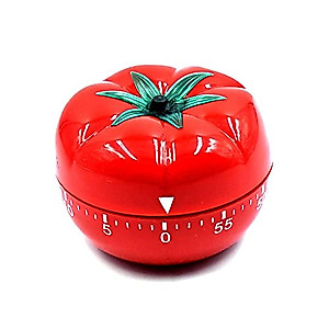 Kitchen Craft Mechanical Wind Up 60 Minutes Timer 360 Degree Rotating Tomato Shape Kitchen Cooking Timer