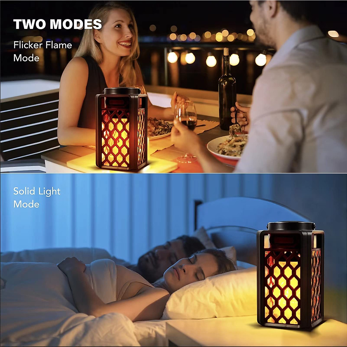 Outdoor Bluetooth Speaker,Wireless Bluetooth Speaker with Torch Light,IP65 Waterproof LED Flame Atmosphere Lantern Speaker for Party Garden Camping Patio Men Women Couples Dads Moms