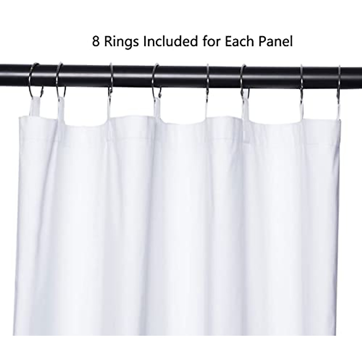 Rose Home Fashion Thermal Insulated Blackout Curtain Liner Panel-Ring Included- Curtain Liner 100% Darkening,Blackout Liner for 63 Inch Curtains (White, 27x59 2pieces)