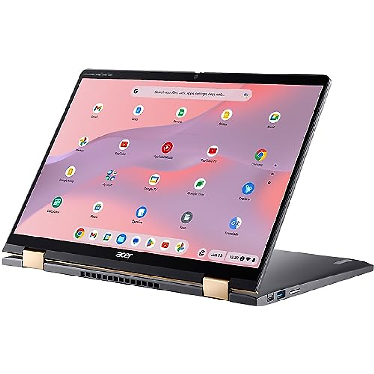 Acer Chromebook Spin 714 2-in-1 Laptop 14in FHD+ IPS Touchscreen 13th Generation Intel 10-core i5-1335U Beats i7-1255U 8GB RAM 256GB SSD Backlit USB-C Thunderbolt Sleeve ChromeOS Silver + HDMI Cable