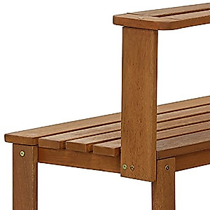 Furinno FG17478 Tioman Outdoor Patio Furniture Hardwood Potting Bench, Natural