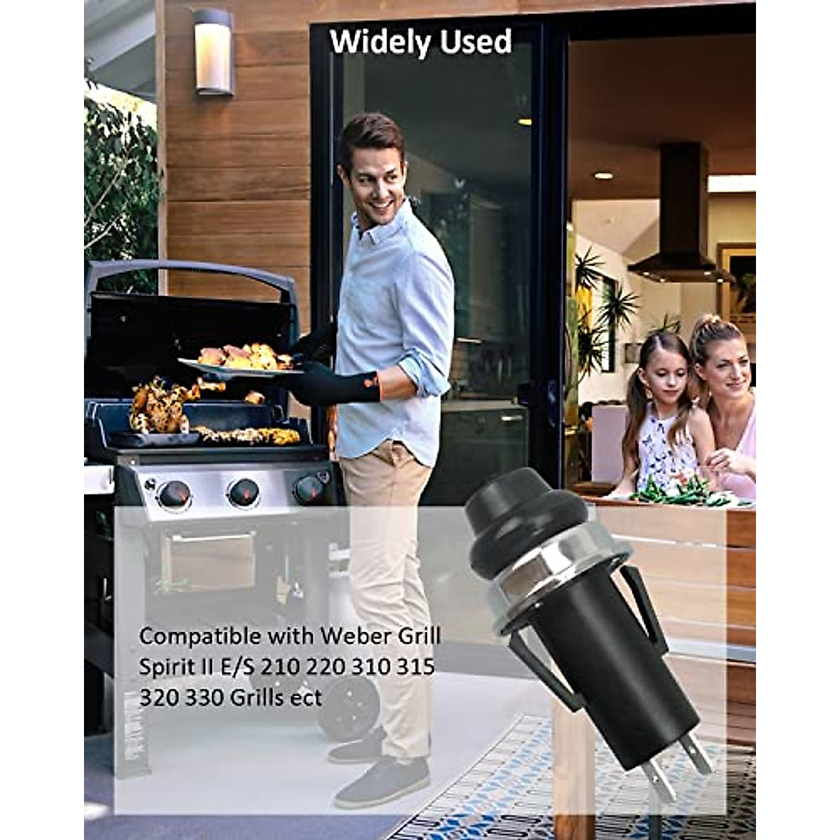 LANDSIN 2PCS GS4 Grill Igniter Button Switch Fit for Weber Spirit II & Genesis II and Other Replacement for Part Number #66220 69283 70189 7642 7643 Igniter Switch