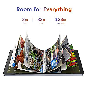 10.1 inch Tablet, Android 11.0, 3GB RAM, 32GB ROM, MAGCH Android Tablet with Quad-Core Processor, Up to 1.8Ghz, 8MP Rear Camera, HD IPS Display, 5000mAh Battery, Wi-Fi, Bluetooth 4.2, Metal Body, Grey