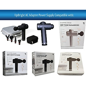 UpBright 27V AC/DC Adapter Compatible with Sharper Image 1011666 1013002 1012667 1013983 1013985 Powerboost Deep Tissue Cordless Massager Pro Percussion Device Massage Gun Power Supply Battery Charger
