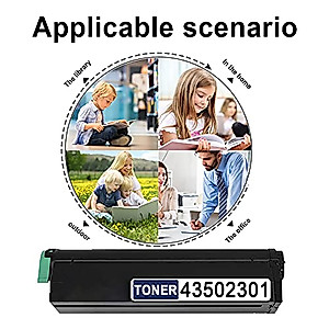 B4400 43502301 Toner Cartridge (Black,2 Pack) Replacement for OKI B4400 B4400n B4600 B4600n B4500 B4500n B4550 B4550n Toner Kit Printer
