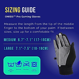 ONISSI Pro Gaming Gloves for Sweaty Hands | Sim Racing Gloves|Full Finger Gamer Gloves for Grip PS4/ PS5/Xbox/PC/VR/Sim Racer