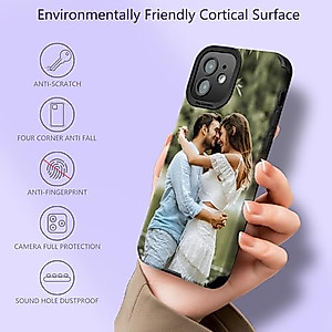 Personalized Custom Picture Phone Cases for iPhone 15 14 13 12 11 Pro Max X XR Xs Max 6 7 8 Plus se 2 2020 2022,Anti-Scratch Shock-Resistant Soft Protective TPU+Leather Phone case