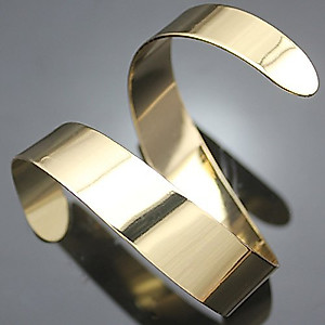 ALoveSoul Adjustable Gold Upper Arm Jewelry Cuff Bracelet Armlet Armband Bangle