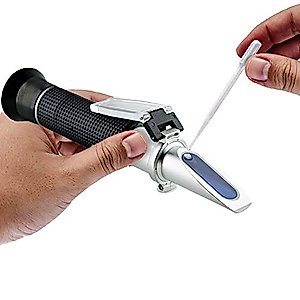 JOR Refractometer, Dual-Range Scale Device to Measure Salinity and Specific Gravity of Saltwater Aquarium and Reef Tank, Provides Accurate Reading, No Batteries Required, 1 Set per Piece