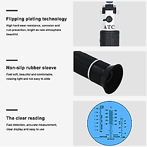 Refractometer RHA-503ATC Antifreeze Refractometer Glycol/Coolant/Fluids Antifreeze Detector Tester ATC Antifreeze