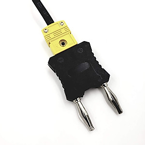PerfectPrime TL0100 Thermocouple Sensor K Type Transition Adapter Sheathed banana plug banana plug