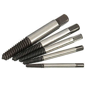 【The Best Deal】OriGlam 5PCS Screw Extractor Easy Out Set Drill Bits, Guide Broken Damaged Bolt Remover Tools Kit Set 3-9mm