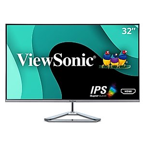 ViewSonic VX3276-MHD 32" 1080p Frameless IPS Monitor with Screen Split Capability HDMI and DisplayPort (Renewed)