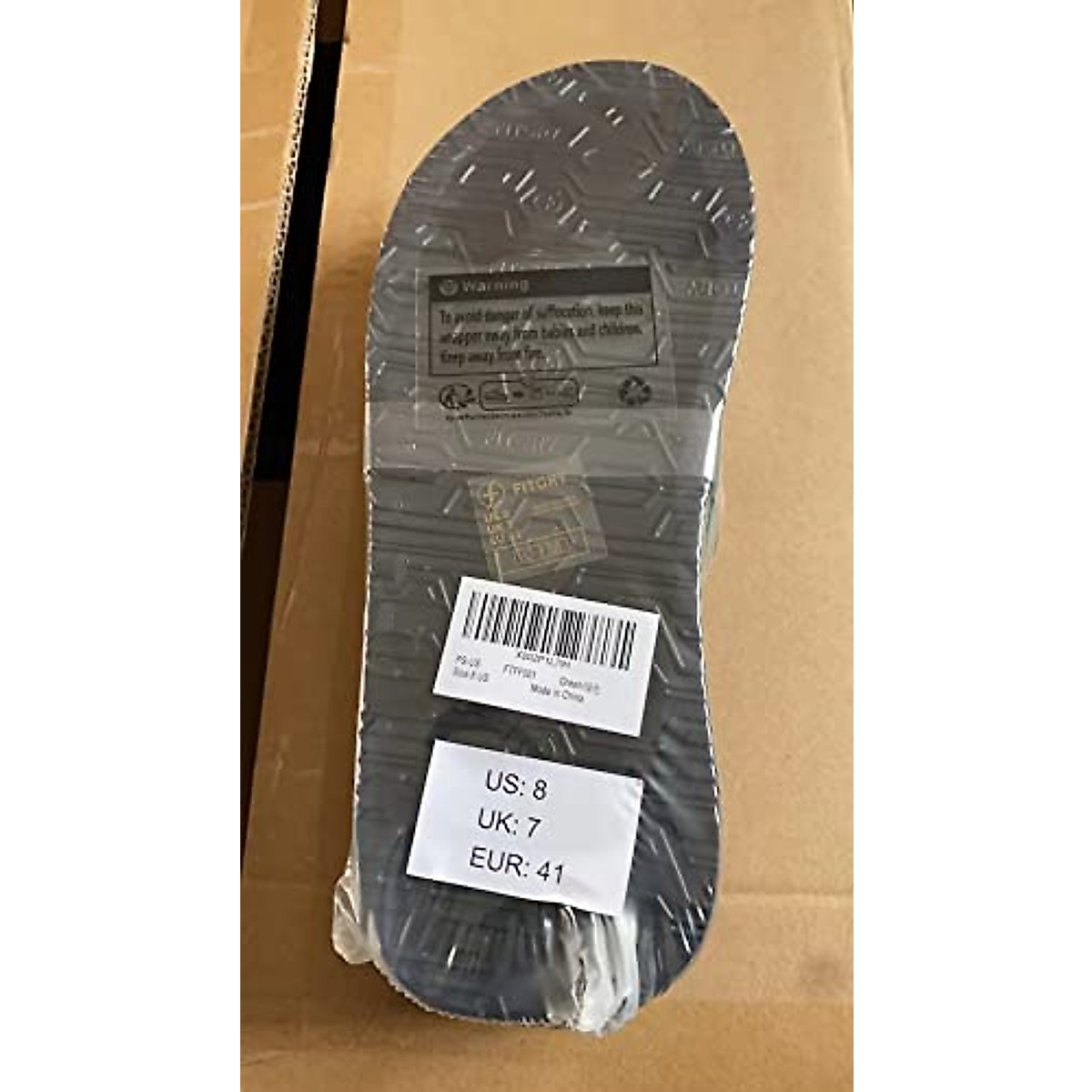 FITORY Men's Flip-Flops, Thongs Sandals Comfort Slippers for Beach Grey Size 11